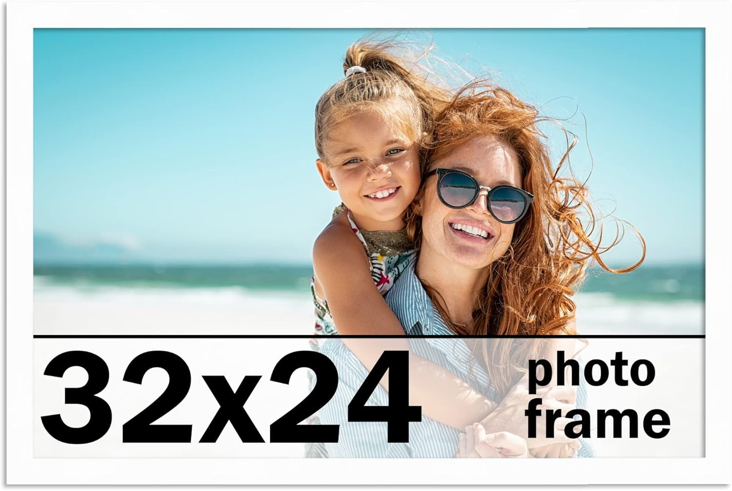 CountryArtHouse 32x24 Frame White Solid Wood Picture Frame Includes UV ...