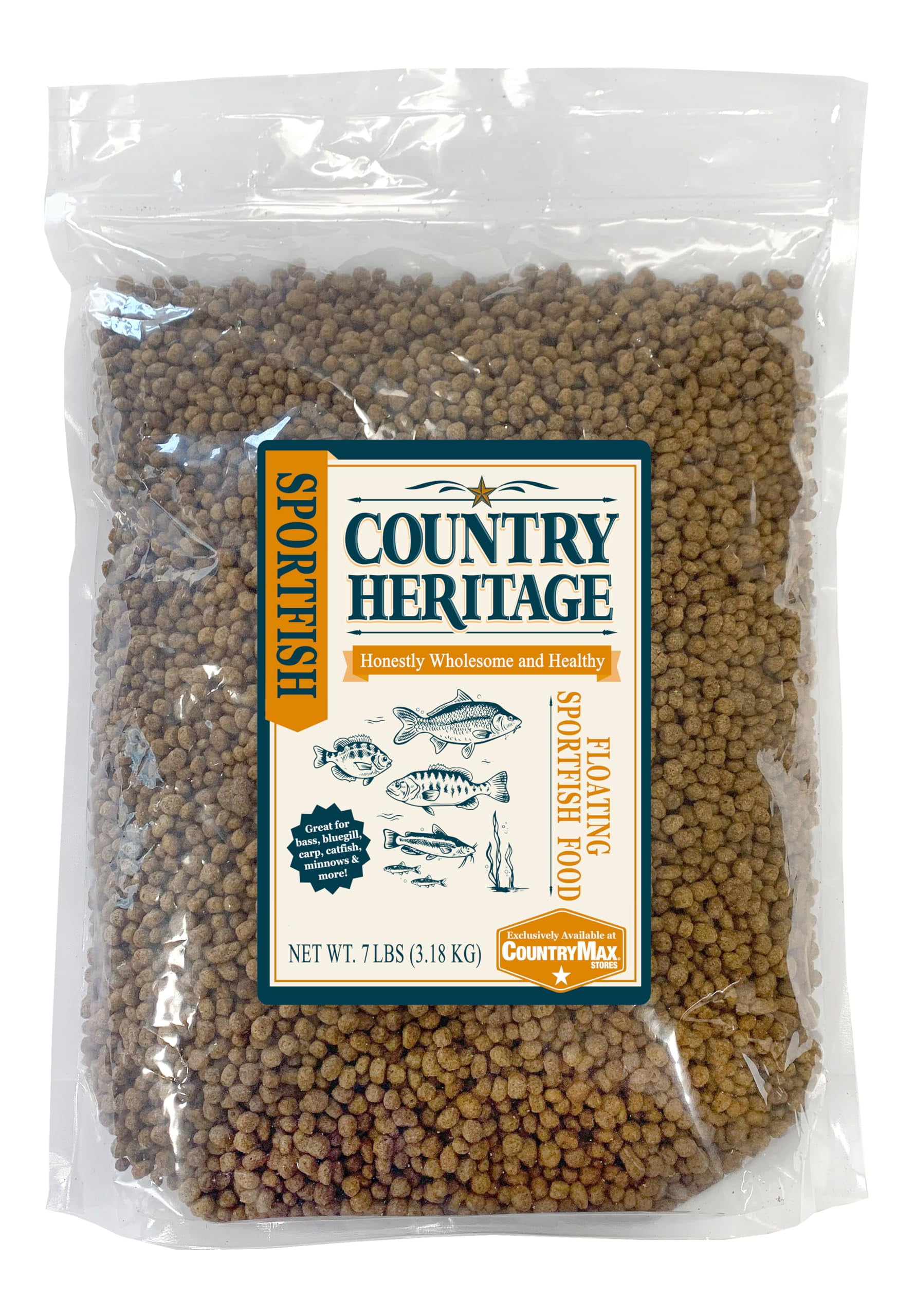 CountryMax Floating Sportfish Game Fish Food 32% Protein for Pond and ...
