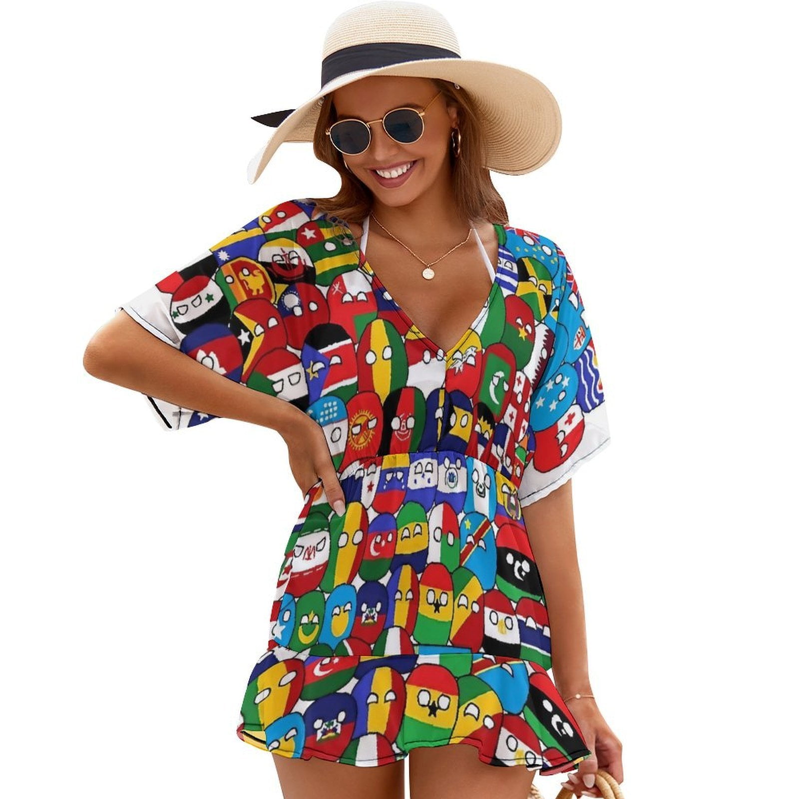 Countryball Cover Ups Dresses Women Summer Dress Vintage - Walmart.com