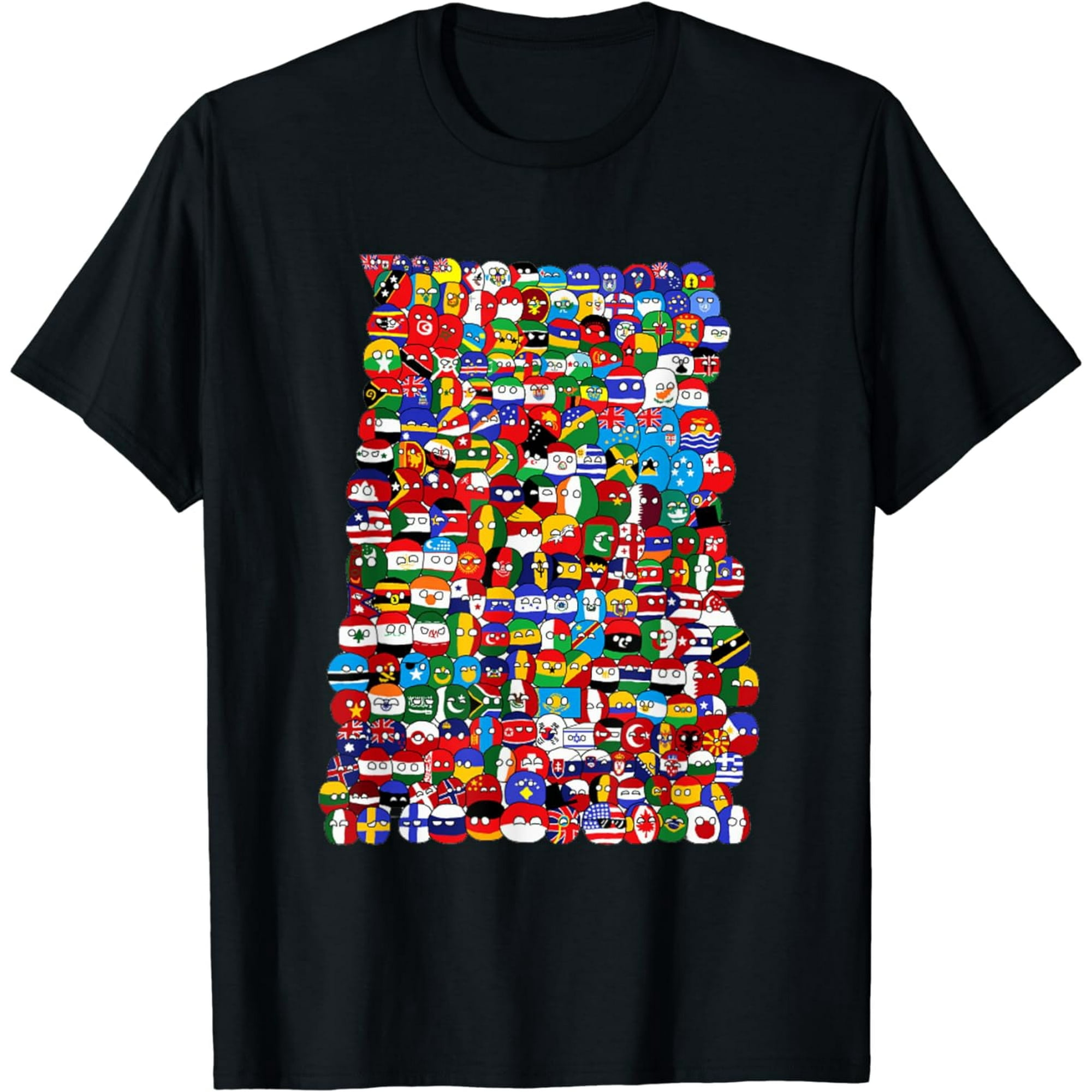 Countryballs world flags pure cotton T-Shirt - Walmart.com