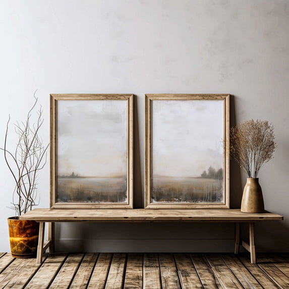 Countryside Abstract Countryside Landscape Farmhouse Home Decor Open ...