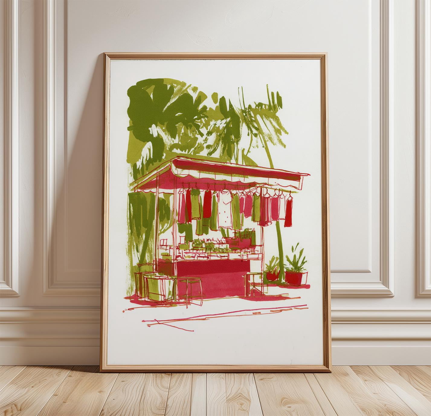 Countryside Cottage Poster, Rural Landscape Wall Art, Farmhouse Path ...