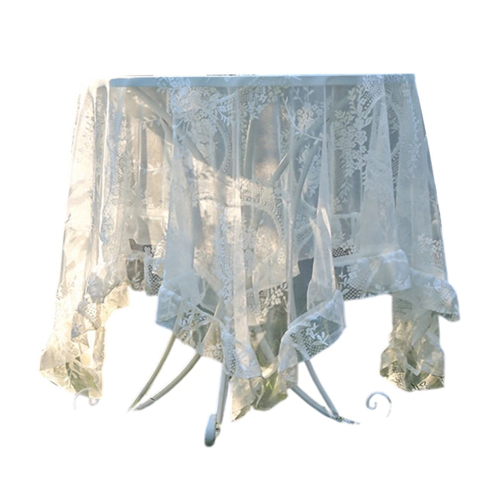 Countryside Lace Tablecloth With Lace, Coffee Table, Dining Table ...