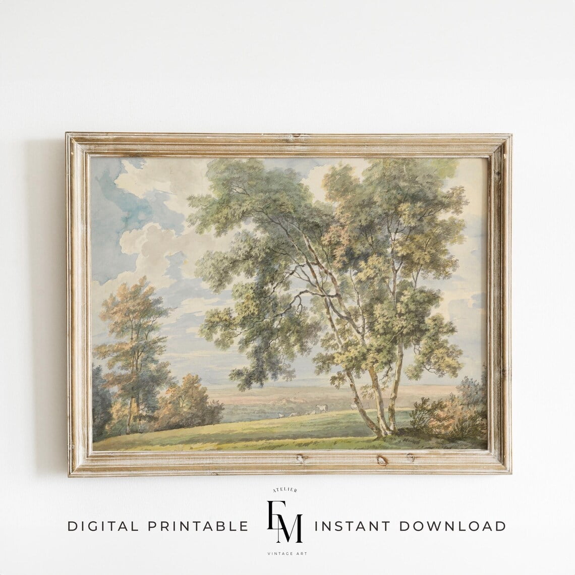 Countryside Landscape Timeless Country Scenery Wall Art UNFRAMED PAPER ...