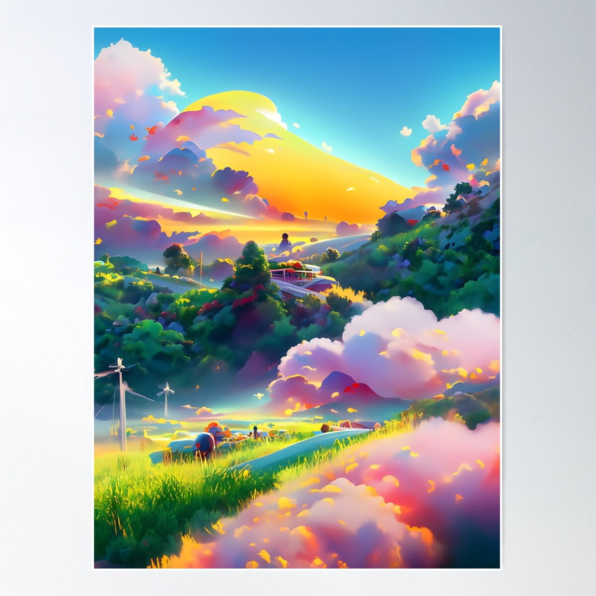 Countryside Morning Poster, 24x36 UNFRAMED - Walmart.com