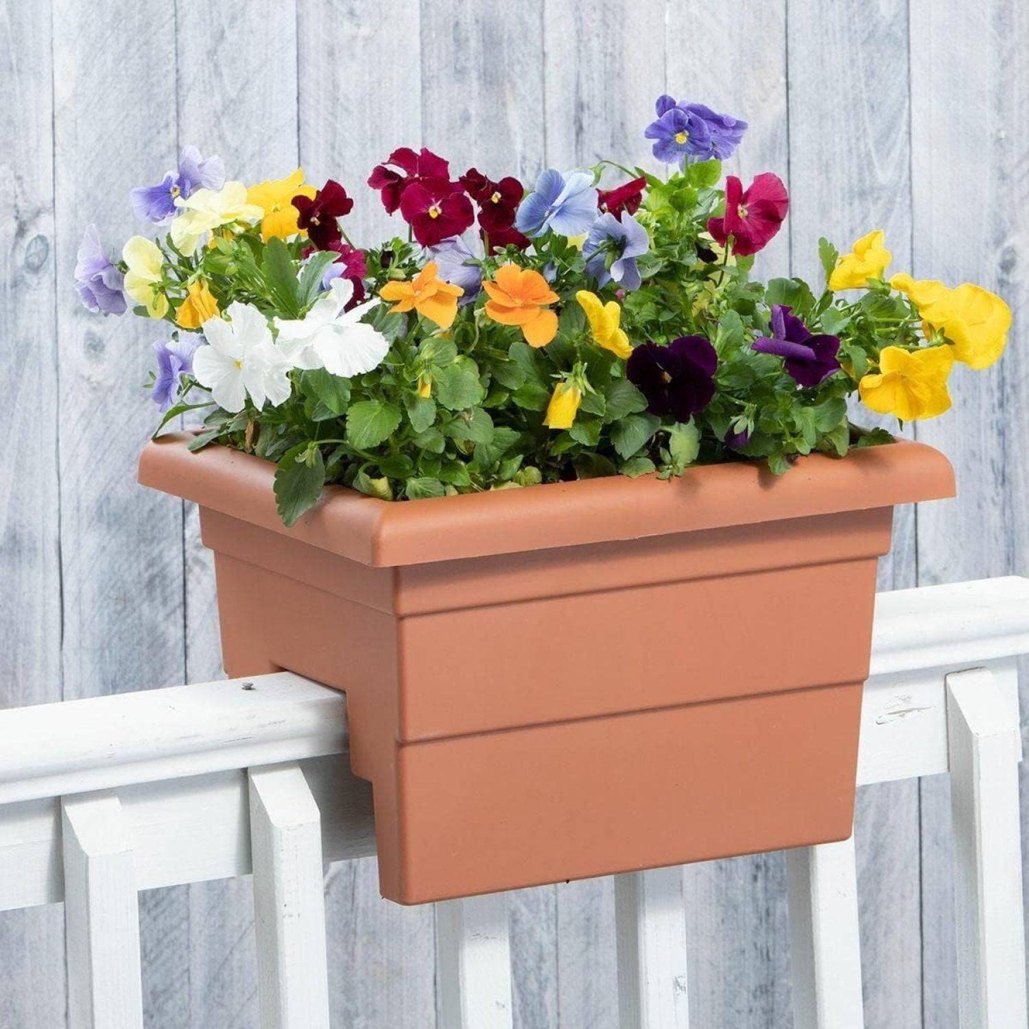 Countryside Railing Planter, 16", Terracotta Place On 2˝x 4˝ or 2˝x 6 ...