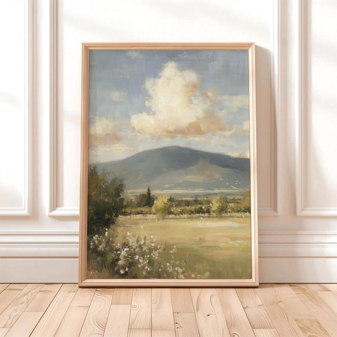 Countryside Rustic Mountain Wall Art Nature Still Life, Stretched ...