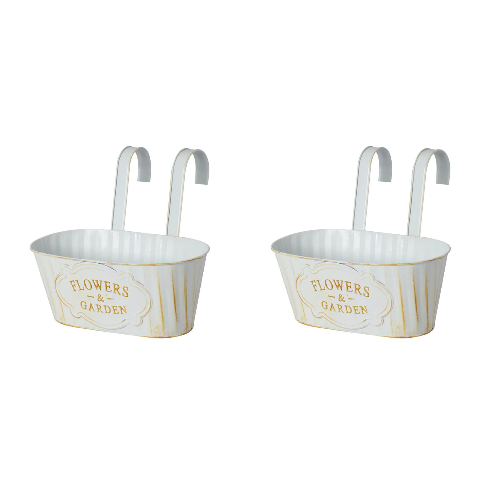 Countryside Style Metal Iron Hanging Flower Pots for Railing Fence ...