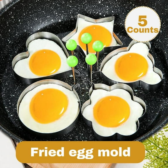 Counts Set Fried Egg Rings Molds, Non Stick for Griddle Pan suitable ...