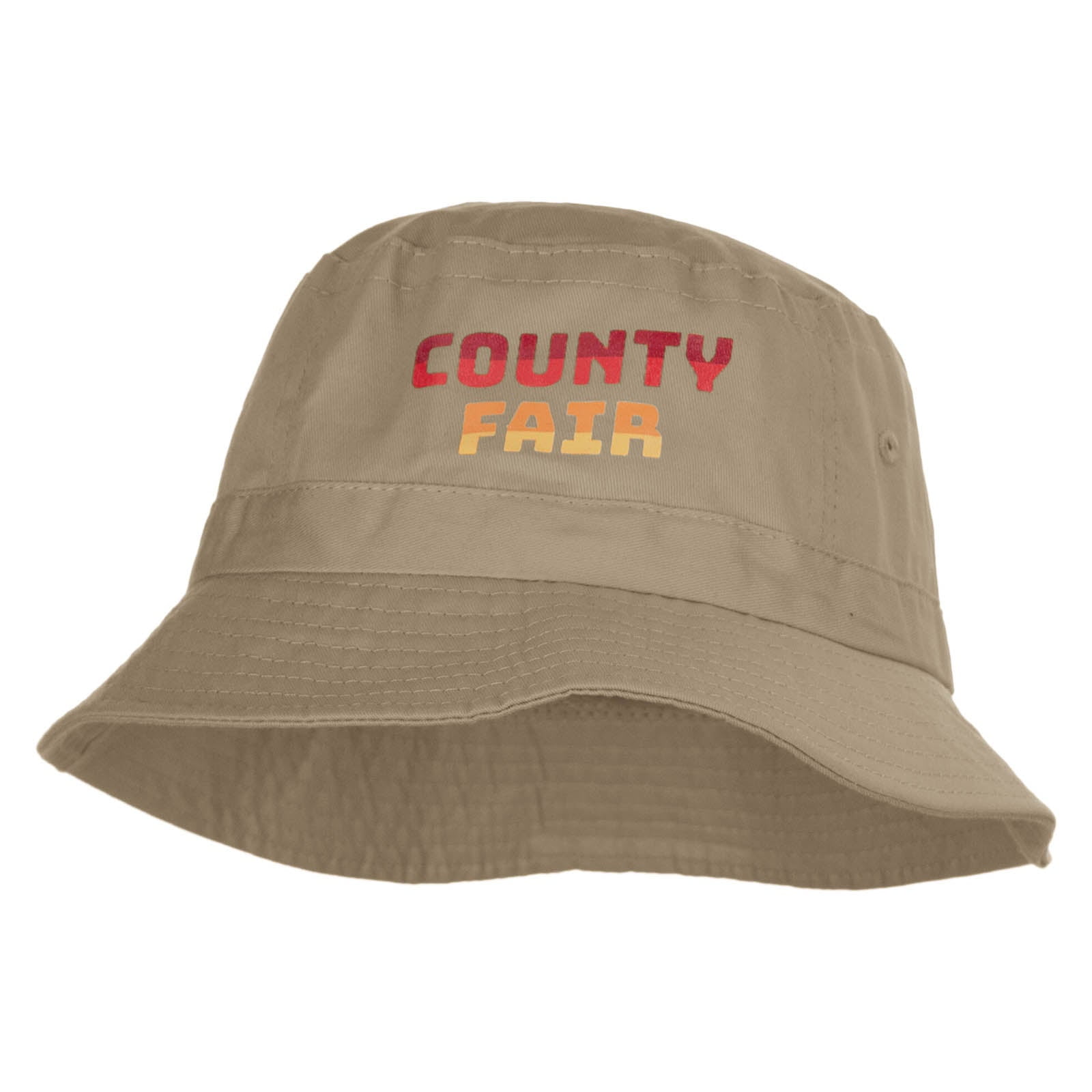 County Fair Heat Transfer Bucket Hat - Khaki OSFM - Walmart.com