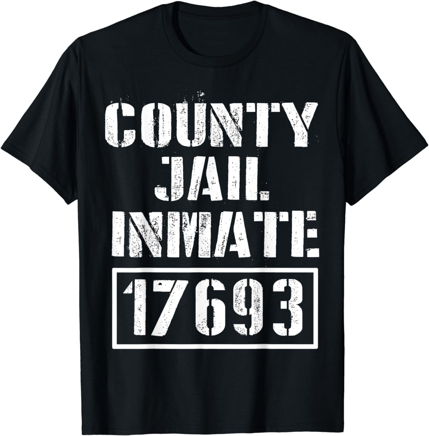 County Jail Inmate Shirt Funny Prison Gift Halloween Costume T-Shirt ...