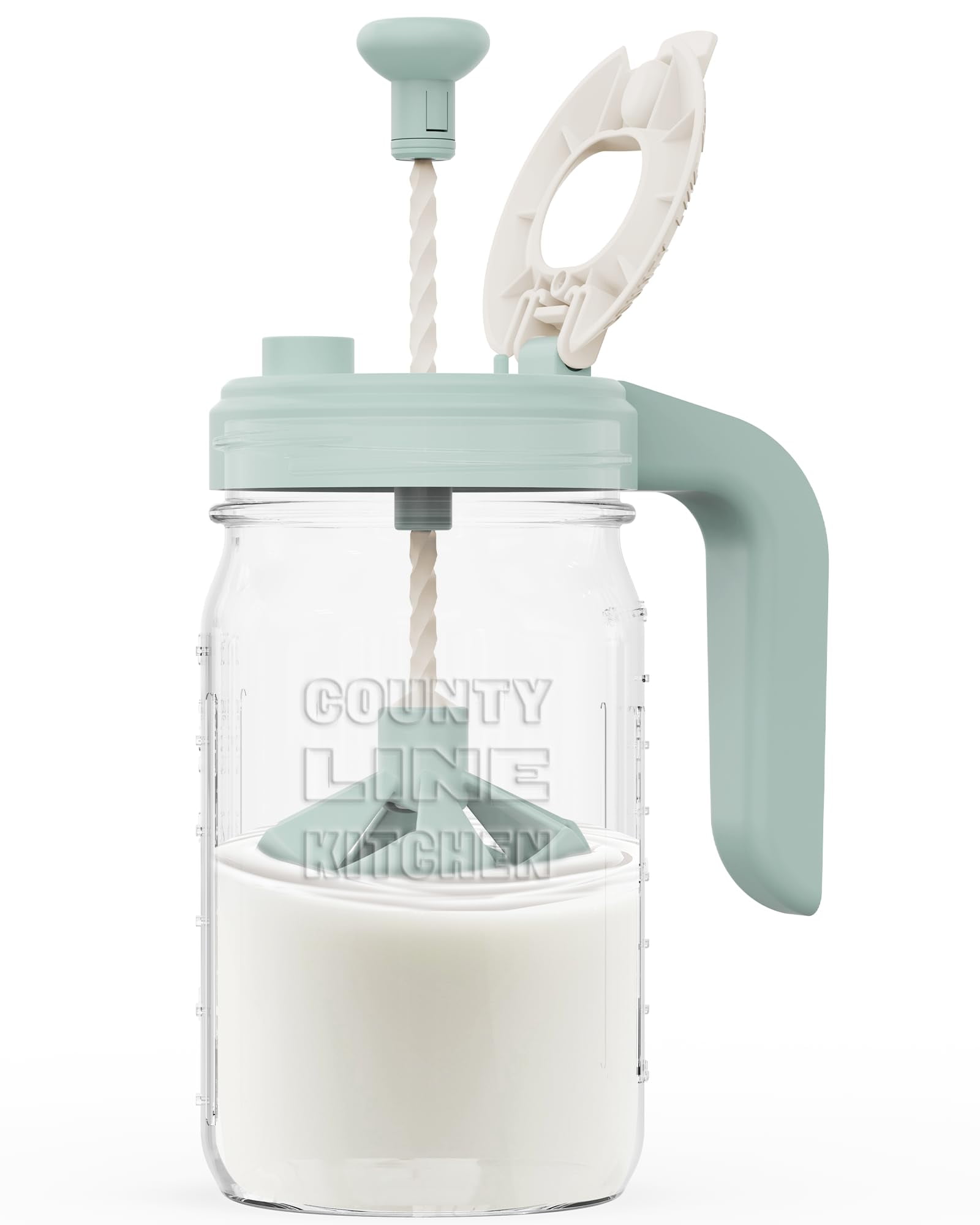 County Line Kitchen Glass Breast Milk Pitcher - 32oz, BPA-Free Formula ...