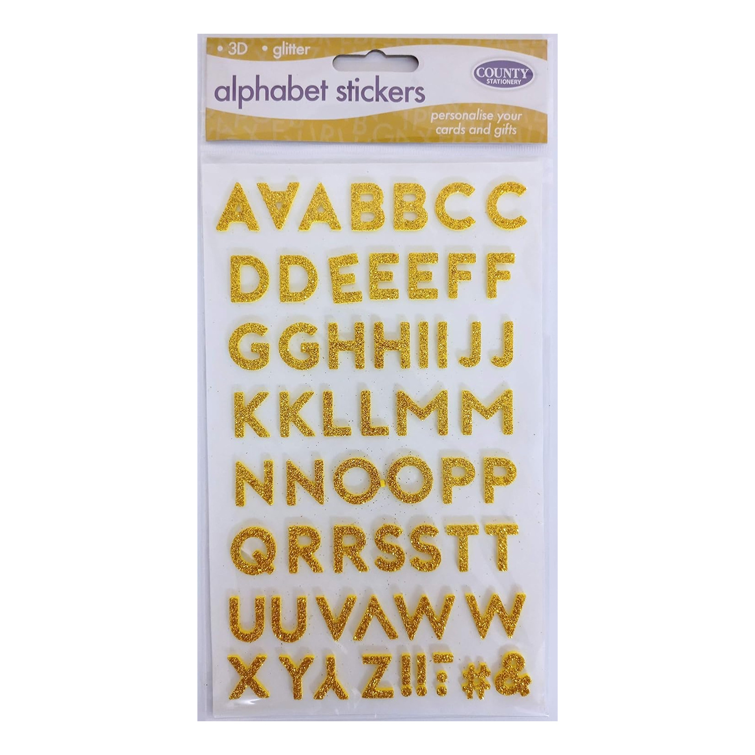 County Stationery Alphabet Sticker Sheet (Pack of 12) - Walmart.com