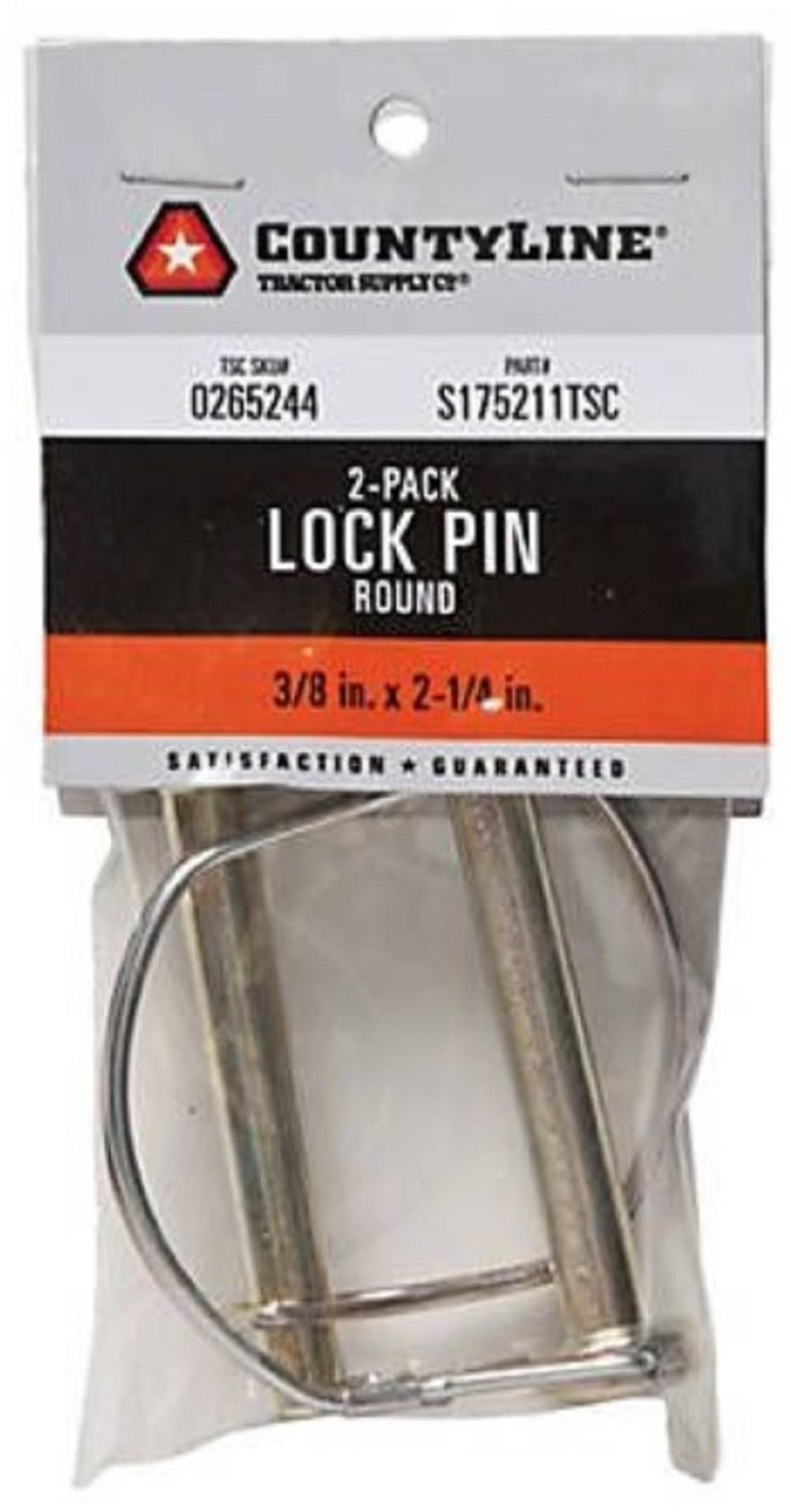 CountyLine 22KITA085 Round Lock Pins 3/8 inch x 2-1/4 inch Silver 2 ...