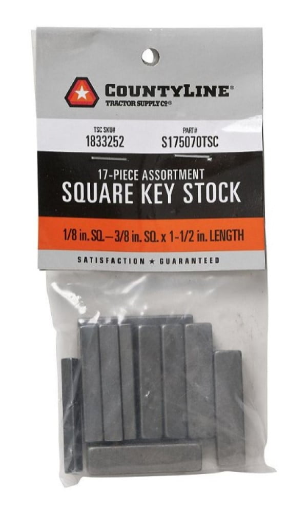 CountyLine 22KITA091 Square Key Stock Assortment, 17-Pack - Walmart.com