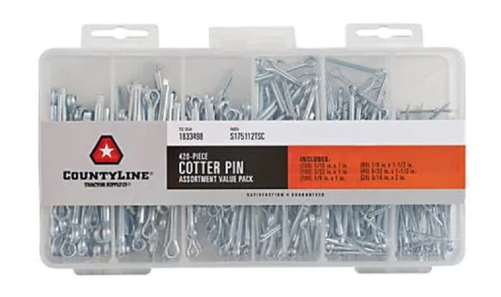 CountyLine Stainless Steel Extended Prong Hairpin Cotter Pin Assortment ...