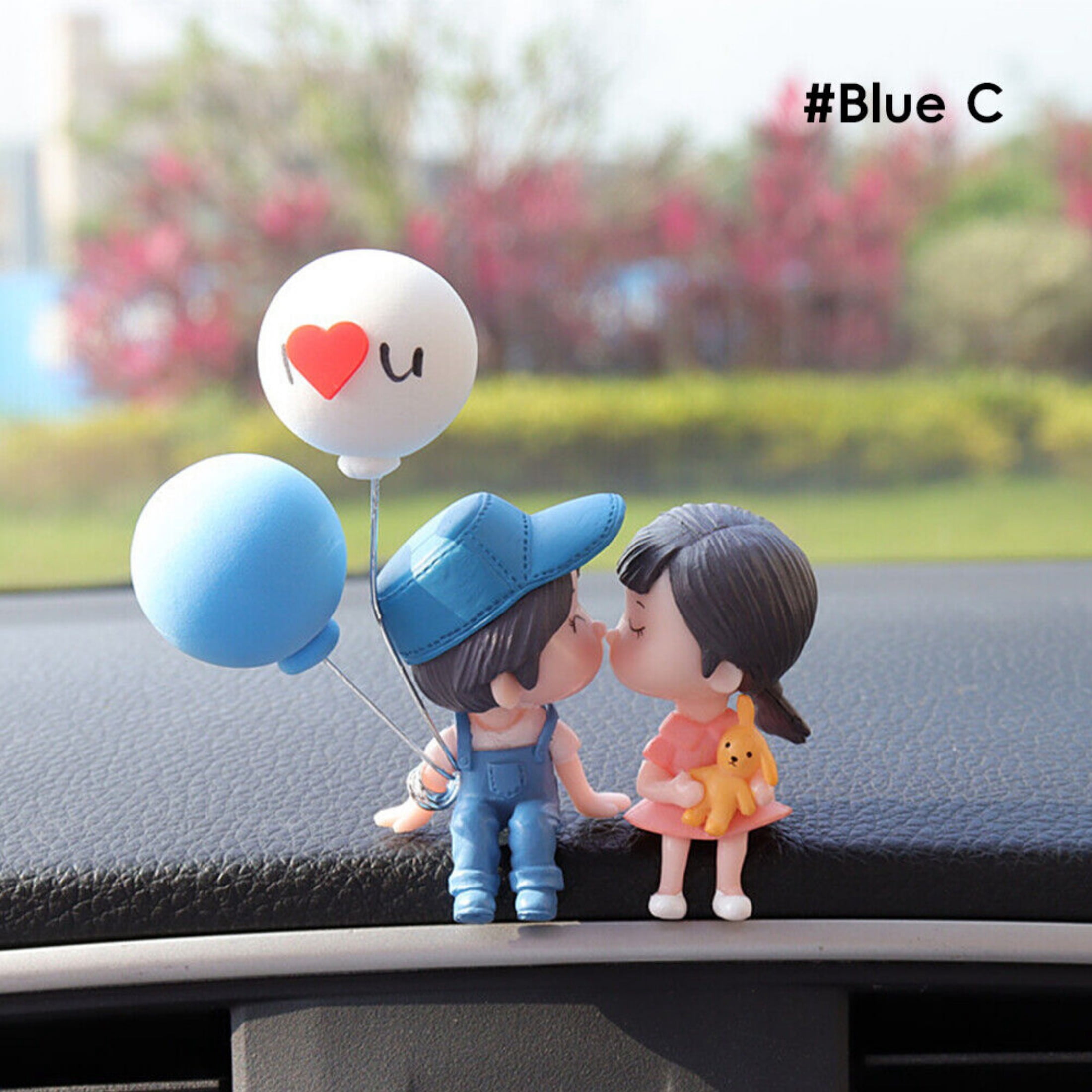 Couple Action Statue Car Interior Decoration Ornament Anime Dashboard ...