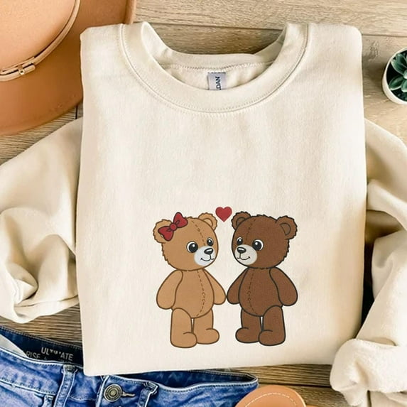 Couple Bear Embroidery Design, Bears In Love Embroidery , Valentine's ...