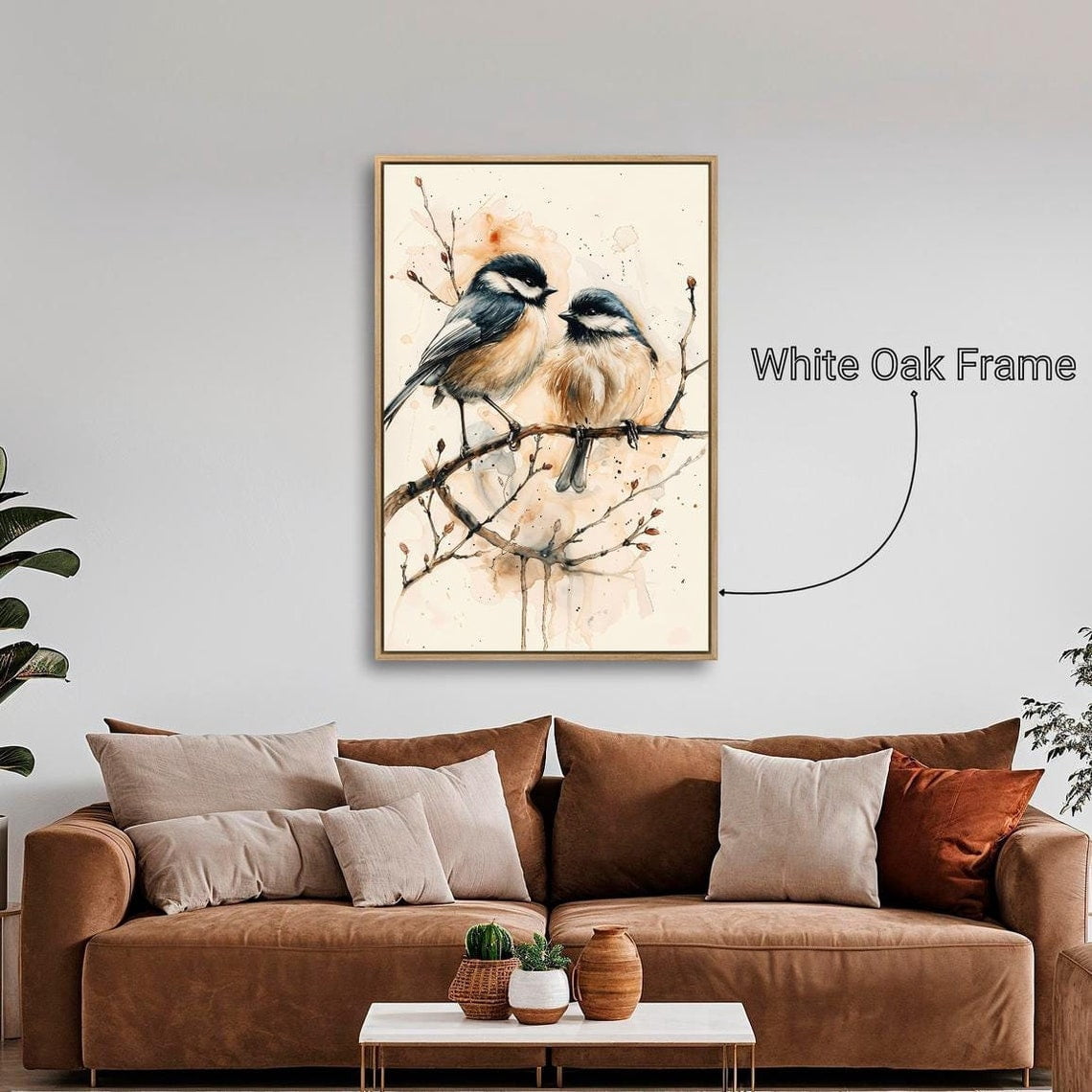 Couple Chickadee Poster Cute Birds Wall Art Small Birdie Poster Avian ...