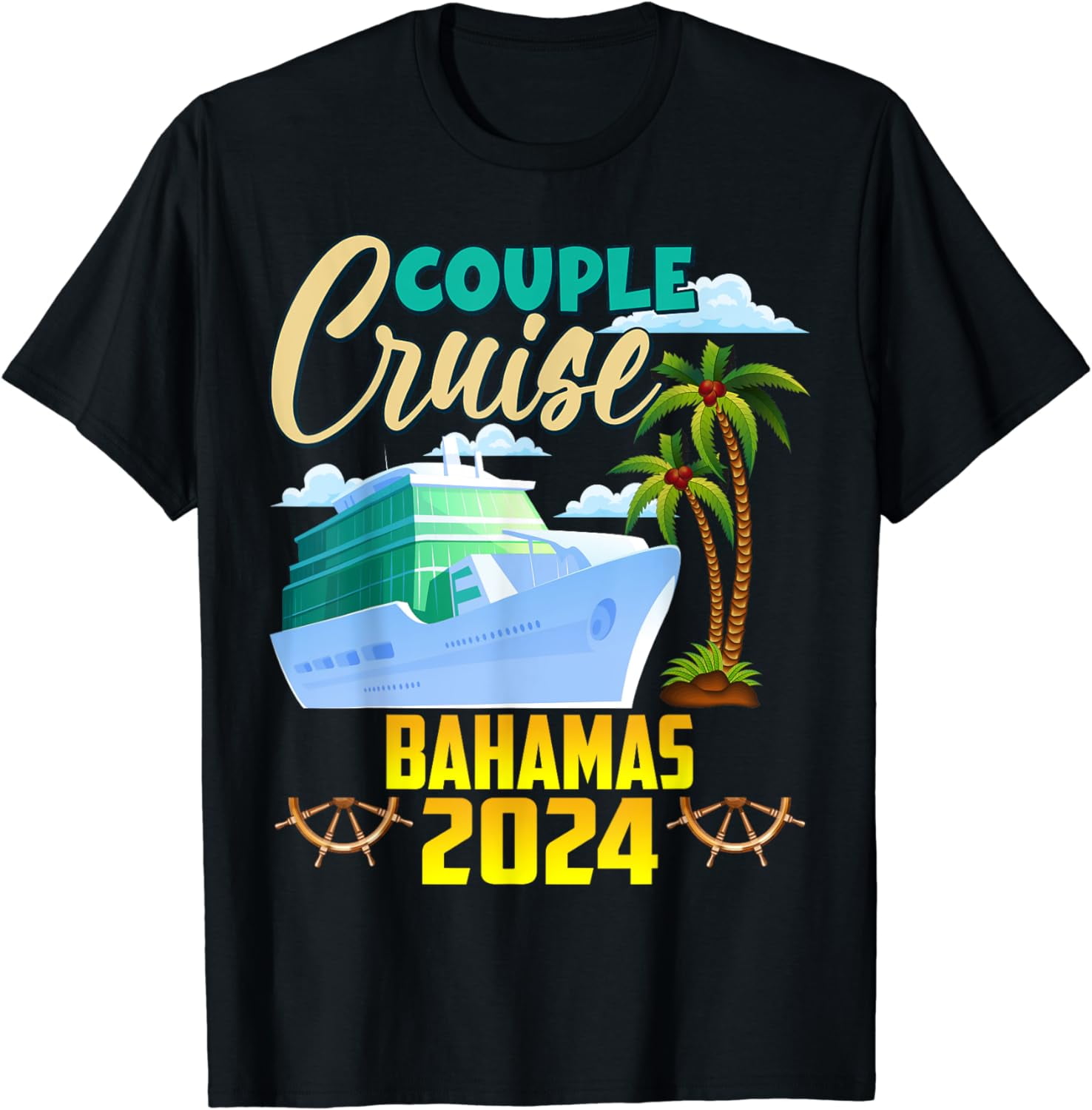 Couple Cruise Bahamas 2024 Trip Husband Wife Couples Match T-Shirt ...
