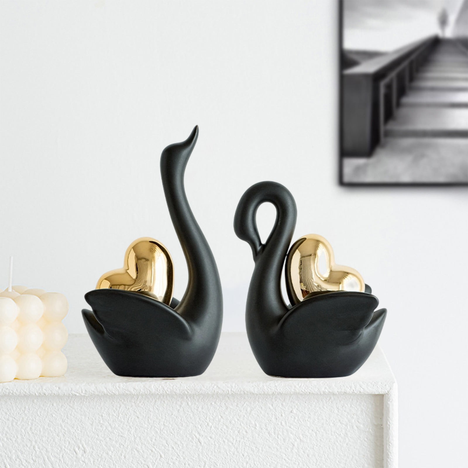 Couple Decoration Home Foyer Living Room Wine Cabinet TV Cabinet ...