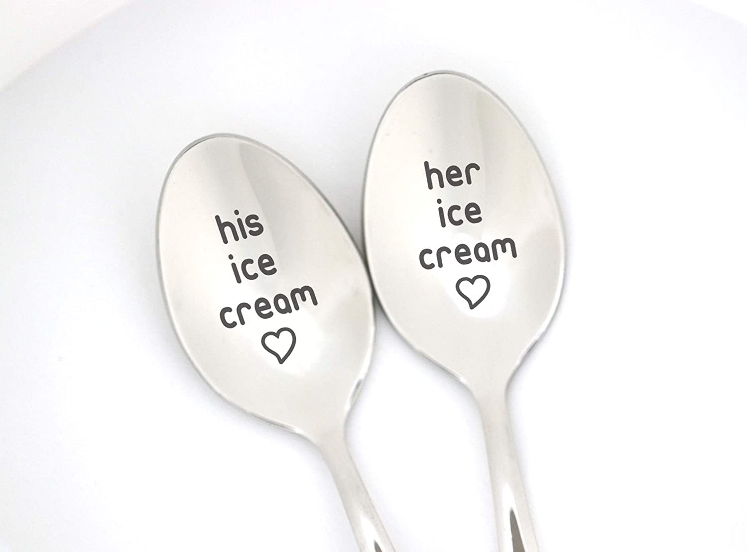 Couple Engraved Spoon Gift Idea | His And Hers Gifts Ice Cream Spoon ...