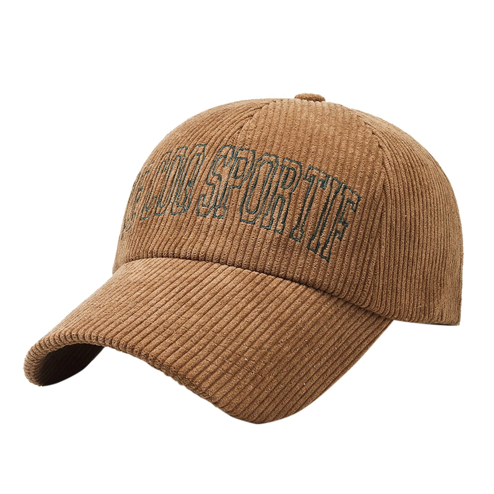 Couple Fashion Embroidered Alphabet Corduroy Vintage Cap Sun Block ...