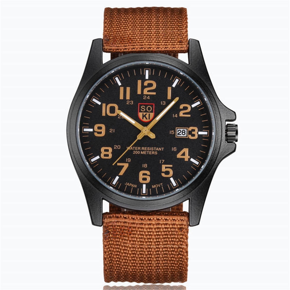 Couple Fashion Nylon Strap Ae-1200Wh Analog Quartz Round Wrist Ae1200 ...