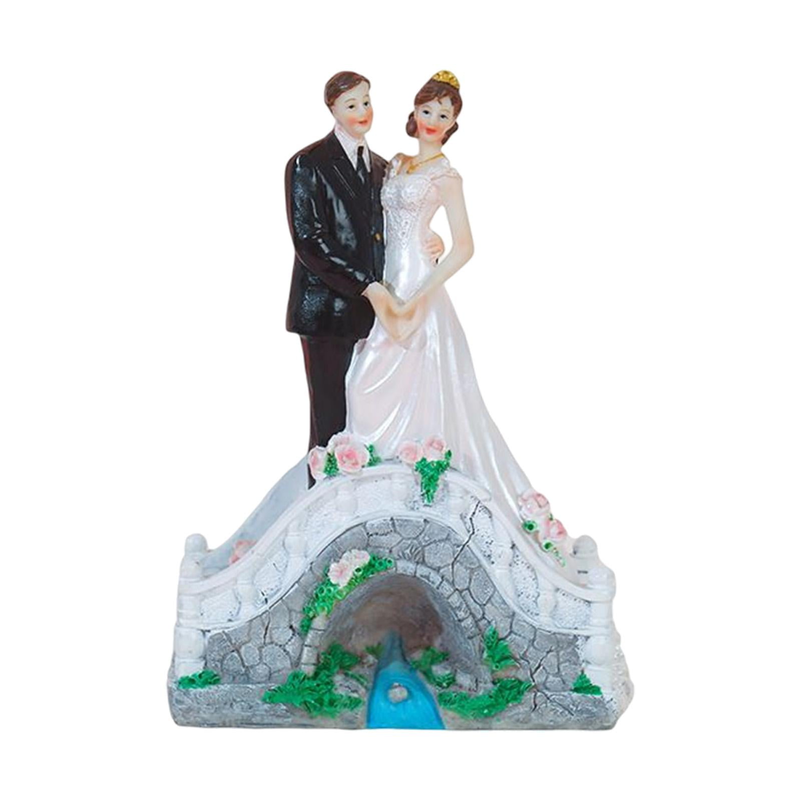 Couple Figures Decorations Gift Hand Painted Cake Topper for Wedding ...