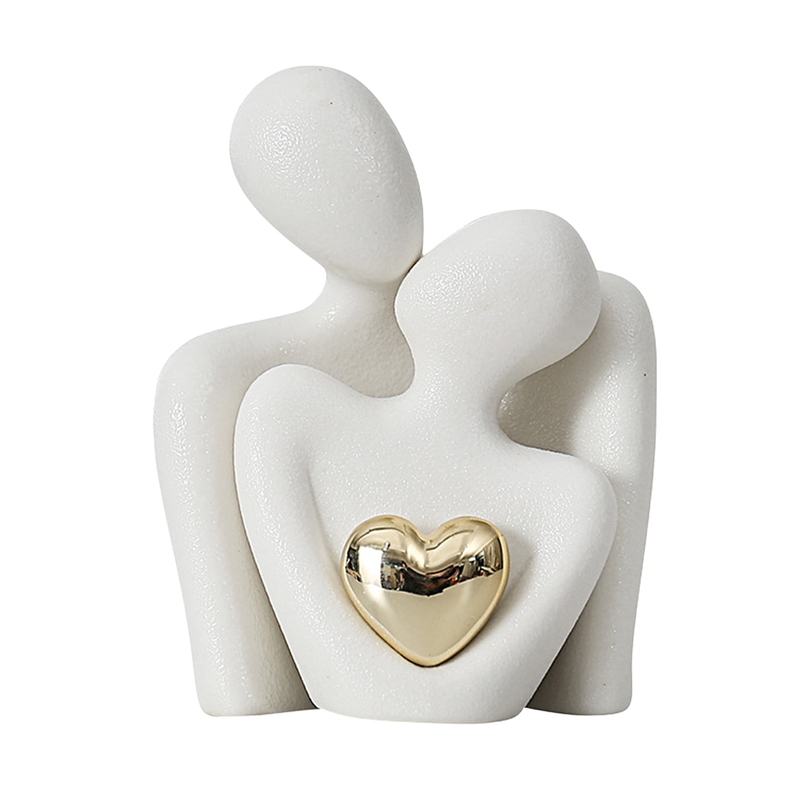 Couple Figurines In Love, Modern Ceramic Sculpture Romantic Abstract ...
