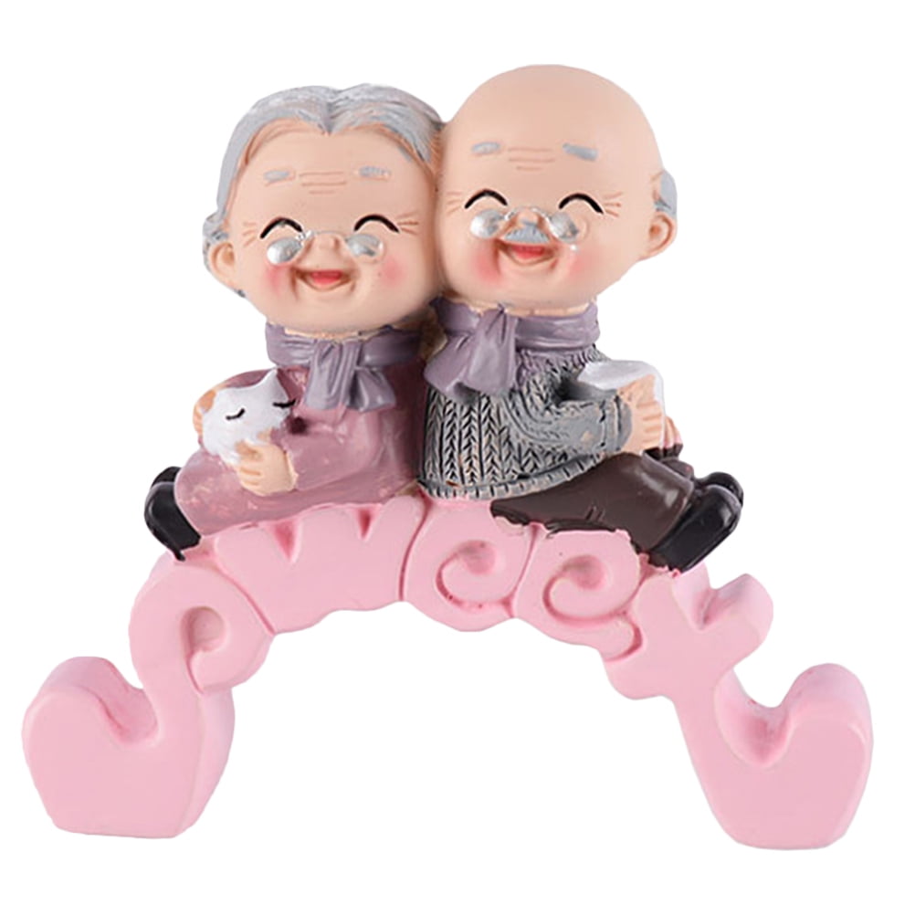 Couple Figurines Statue Grandparents Parents Figure Loving Elderly ...