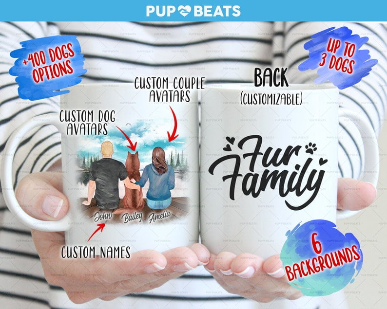 Couple Gift | Family Portrait Mug | Custom Couple Mug | Custom Family ...