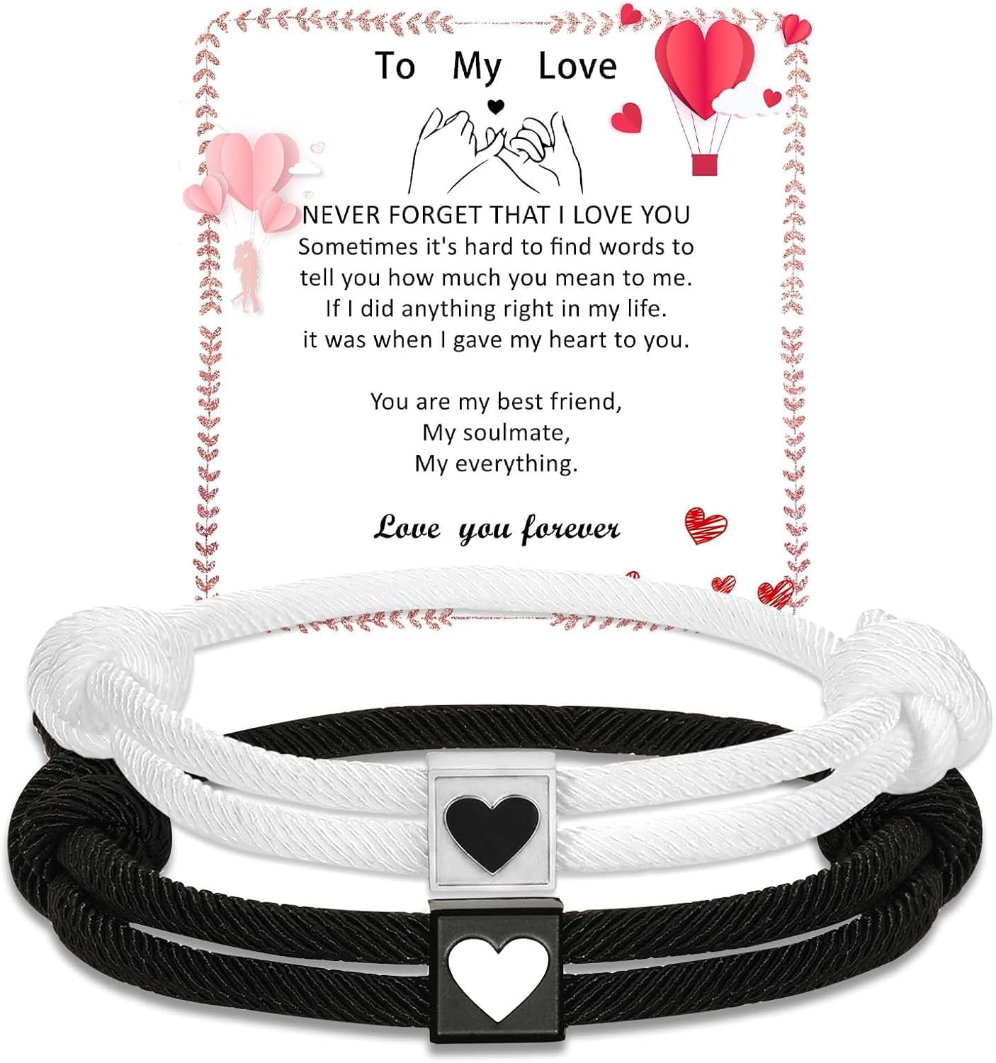 Couple Gifts Bracelets Matching Bracelets Adjustable Rope Bracelets for ...