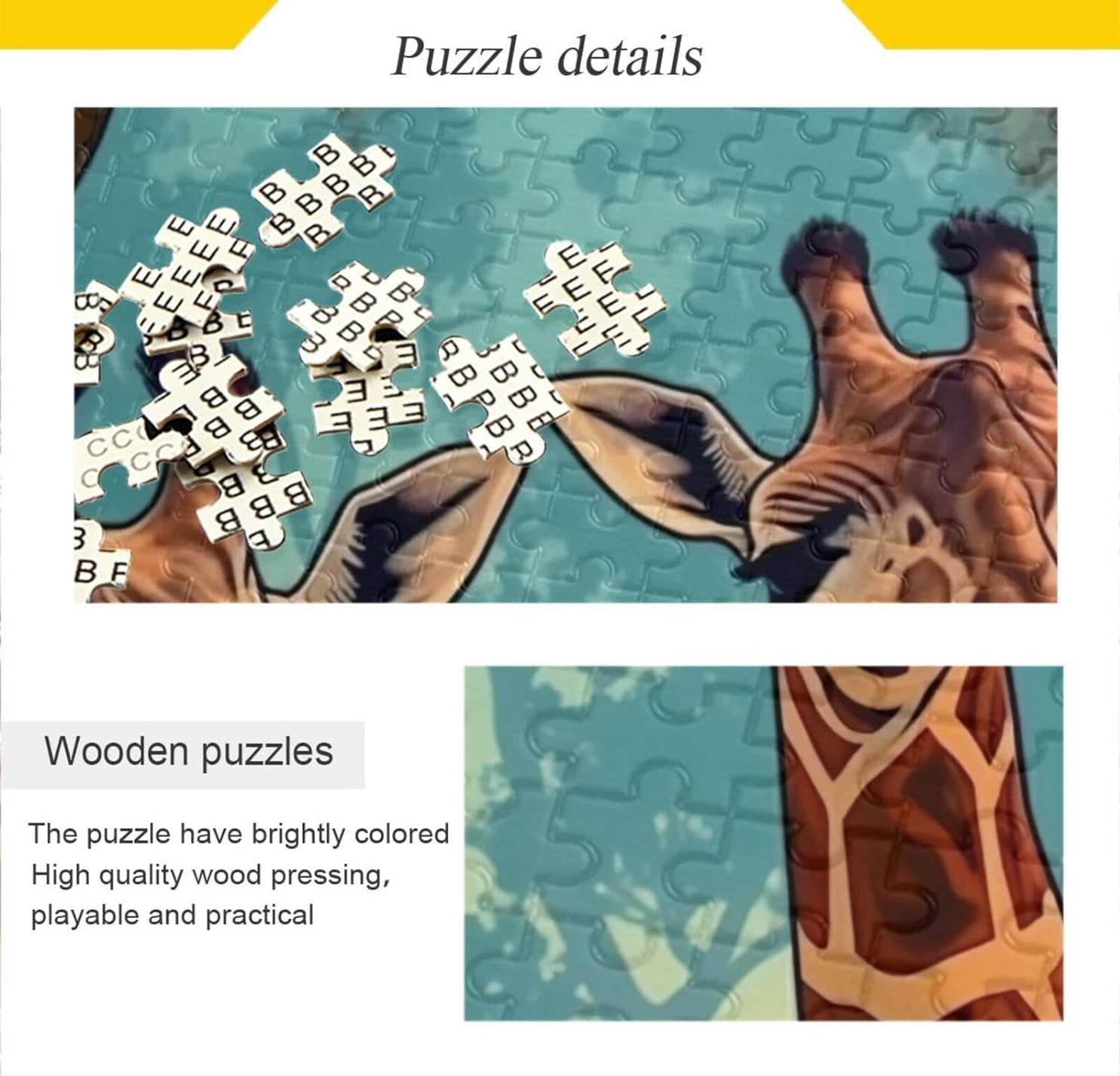 Couple of Giraffe Jigsaw Puzzle 500 Pieces, Zigsaw with Storage Bag and ...