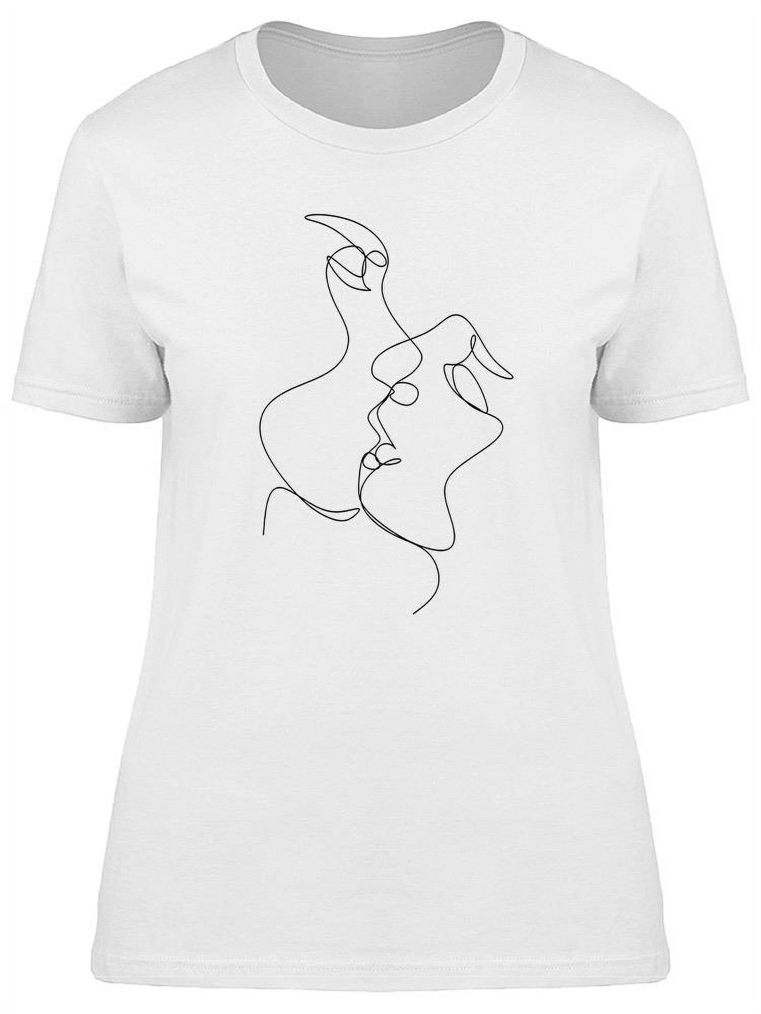 Couple Kissing Design T-Shirt Women -Image by Shutterstock, Female ...