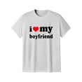 Couple Love Shirt with I Love My Boyfriend Graphic Tshirt Cute Funny ...