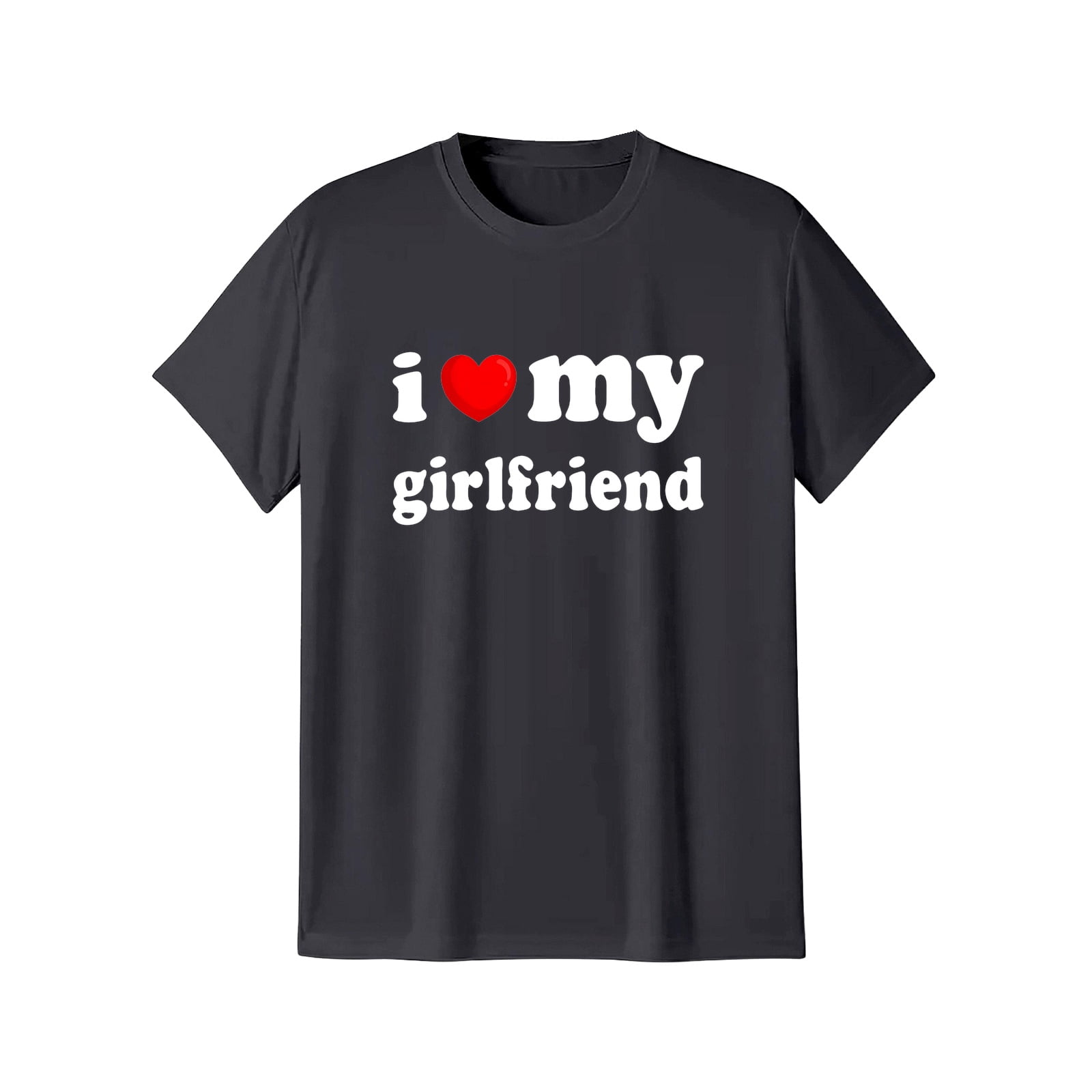 Couple Love Shirt with I Love My Girlfriend Graphic Tshirt Cute Funny ...