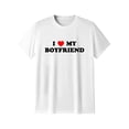 Couple Love Tshirt with I Love My Boyfriend Graphic Cute Funny Clothes ...