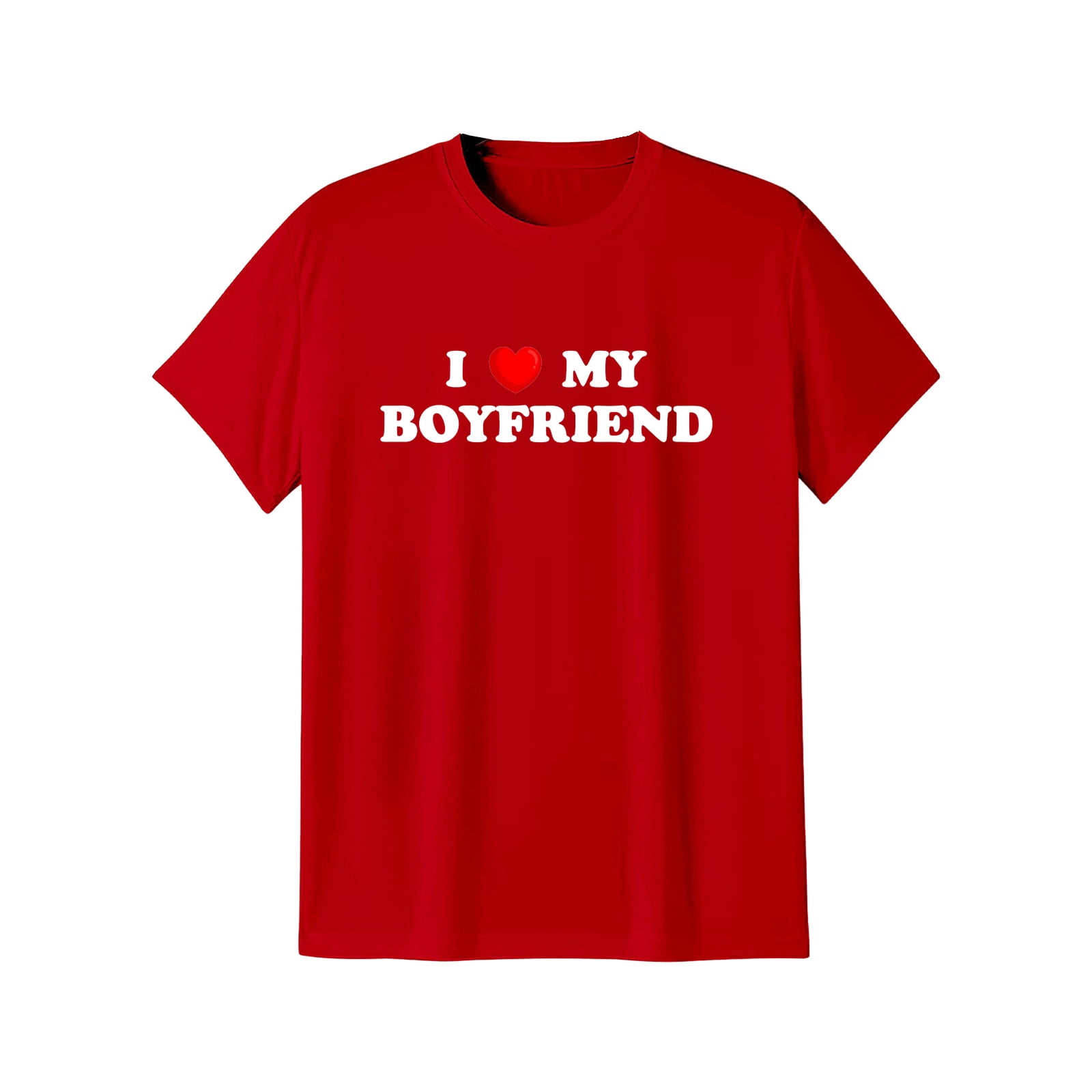 Couple Love Tshirt with I Love My Boyfriend Graphic Cute Funny Clothes ...