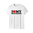 Couple Love Tshirt with I Love My Boyfriend Graphic Love Heart Shirt ...