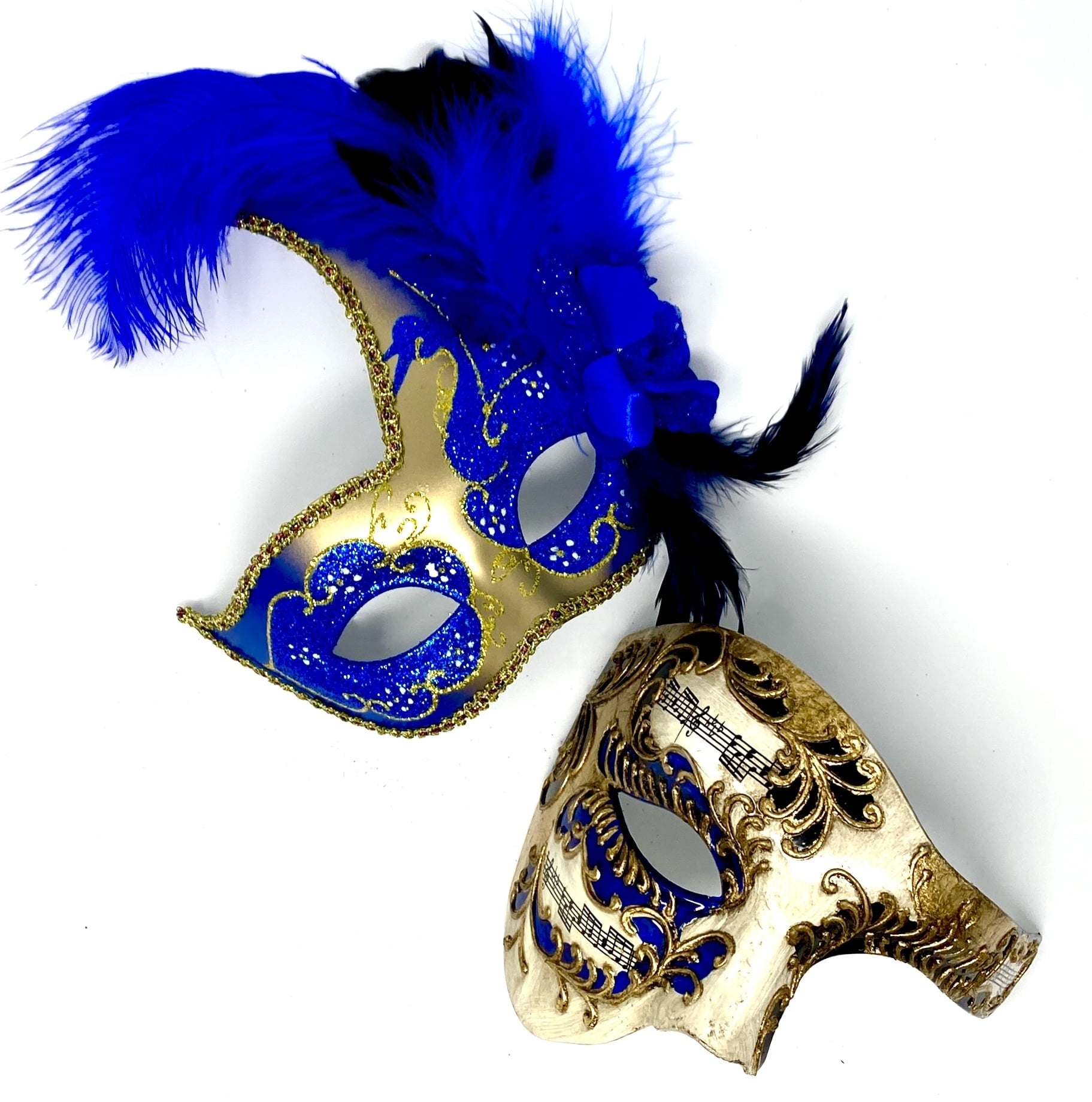 Couple Masquerade Masks Men Women Venetian Halloween Mardi Gras Cosplay ...