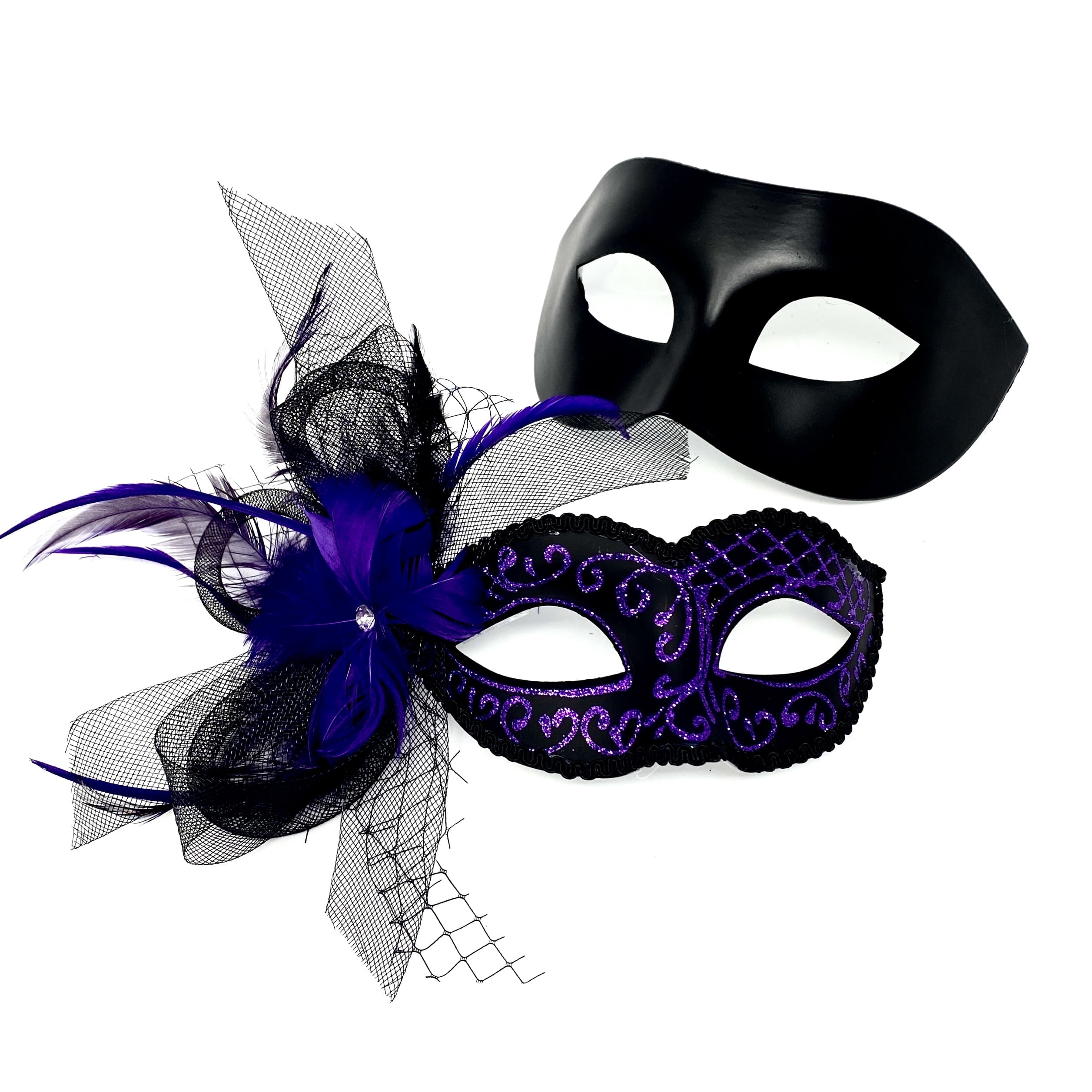 Couple Masquerade Masks Men Women Venetian Mardi Gras Mask For ...