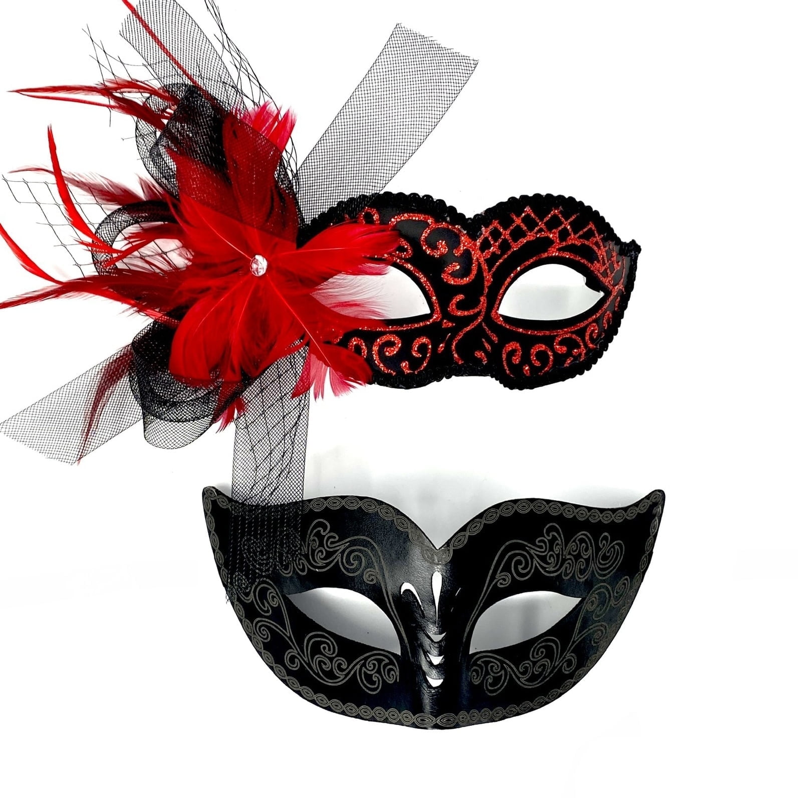 Couple Masquerade Masks Men Women Venetian Mardi Gras Mask For ...