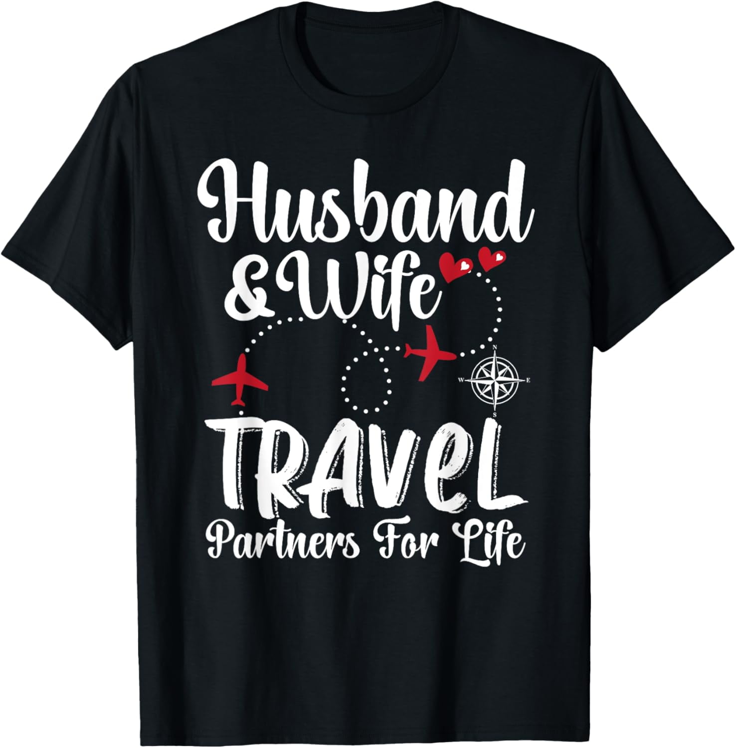 Couple Matching of Husband And Wife Travel Partners For Life T-Shirt ...