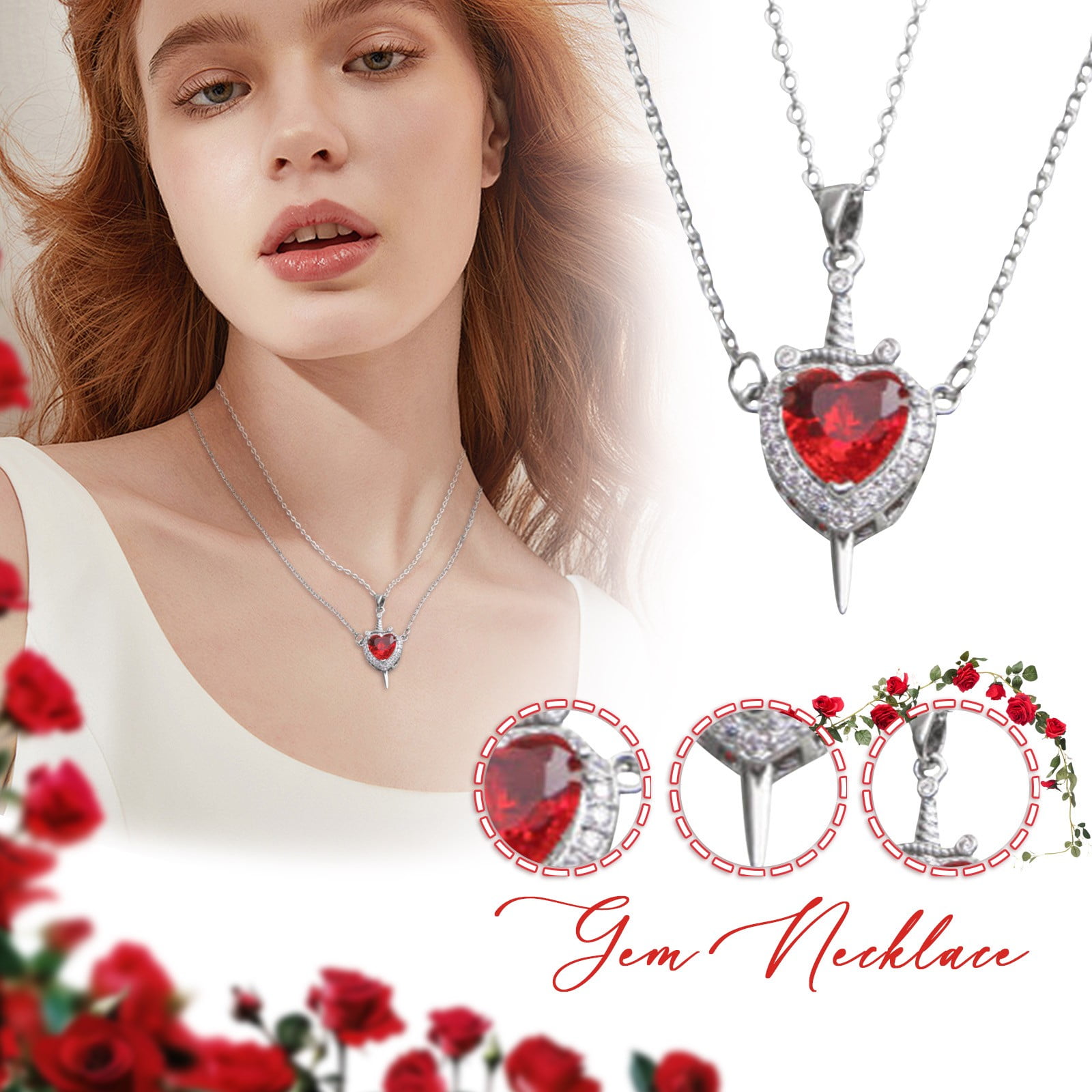 Couple Necklaces Trendy Punk Valentine's Day Matching Necklace 2Pcs ...