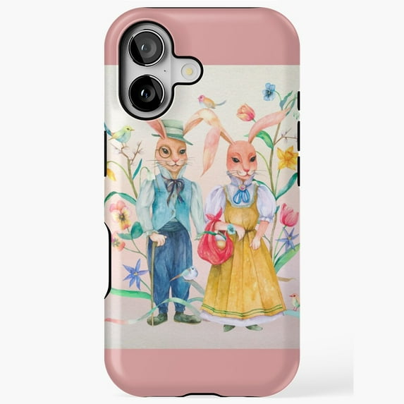 Couple Of Rabbits Walking In City iPhone Case 17 11 12 13 14 15 16 Pro ...