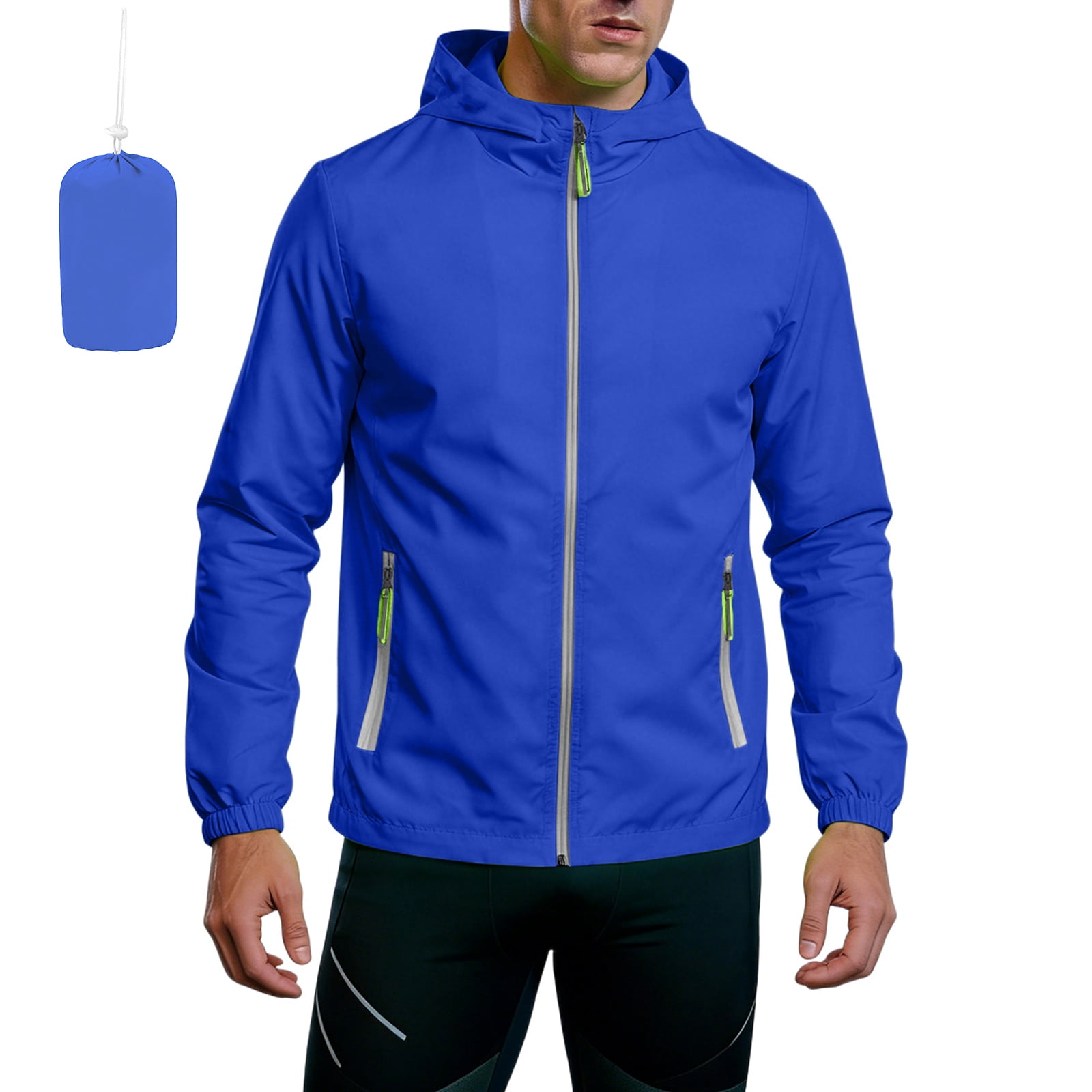 Couple Outdoor Reflective Zip Hoodie Jacket, Breathable Quick-Dry ...