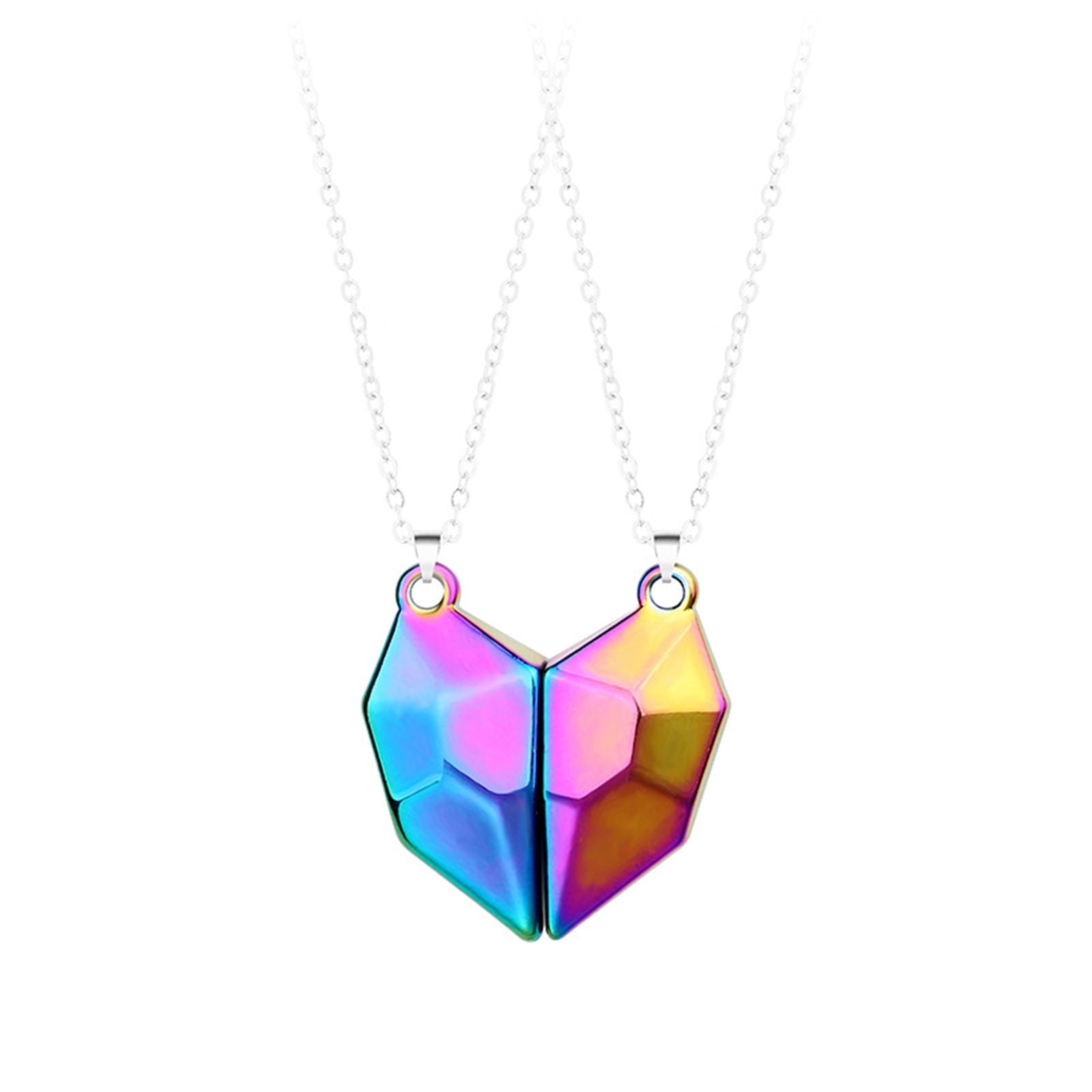 Couple Paired Broken Heart Pendant Necklace for Couples Lover Best ...