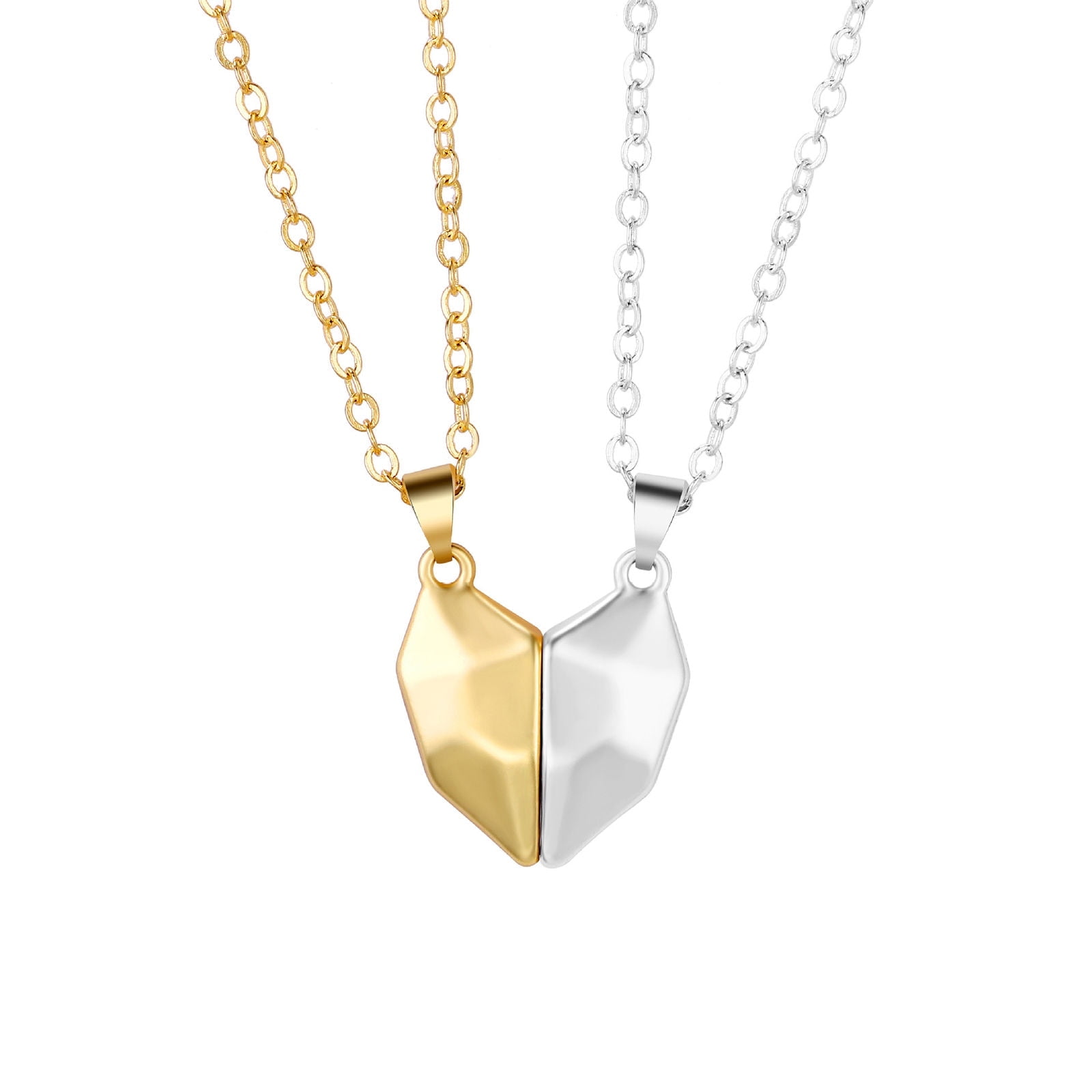 Couple Paired Broken Heart Pendant Necklace for Couples Lover Best ...