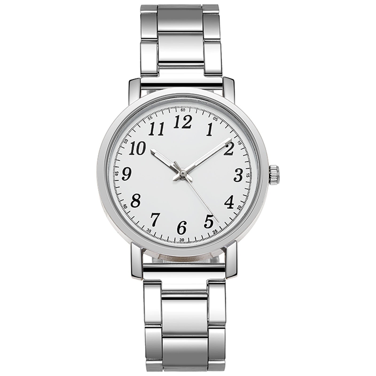 Couple Quartz Digital Watch Women's Analog Watch Steel Strap ...